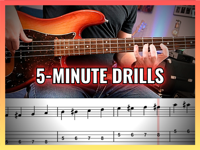 5-Minute Bass Drills Downloads - eBassGuitar